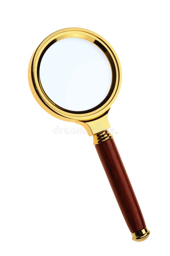Chrome Magnifier Isolated on White Stock Image - Image of advertiser ...