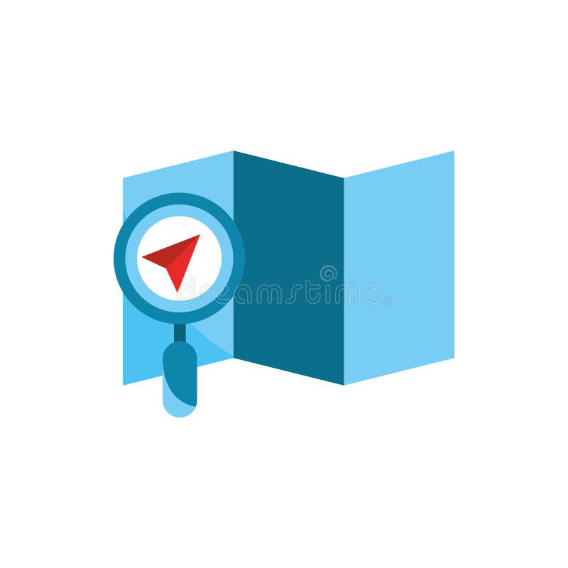 Magnifier Arrow Cursor Gps Map and Navigation Stock Vector ...