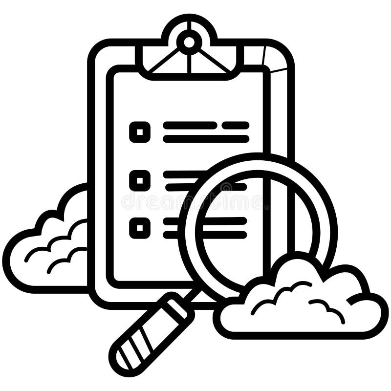 Checklist Magnifying Assessment. Flat Design Icon Stock Vector ... Checklist Magnifying Assessment. Flat Design Icon Stock Vector ...