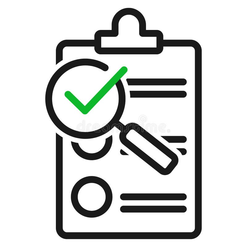 Magnifier Assessment Checklist Icon. Feedback or Checklist Concept ...