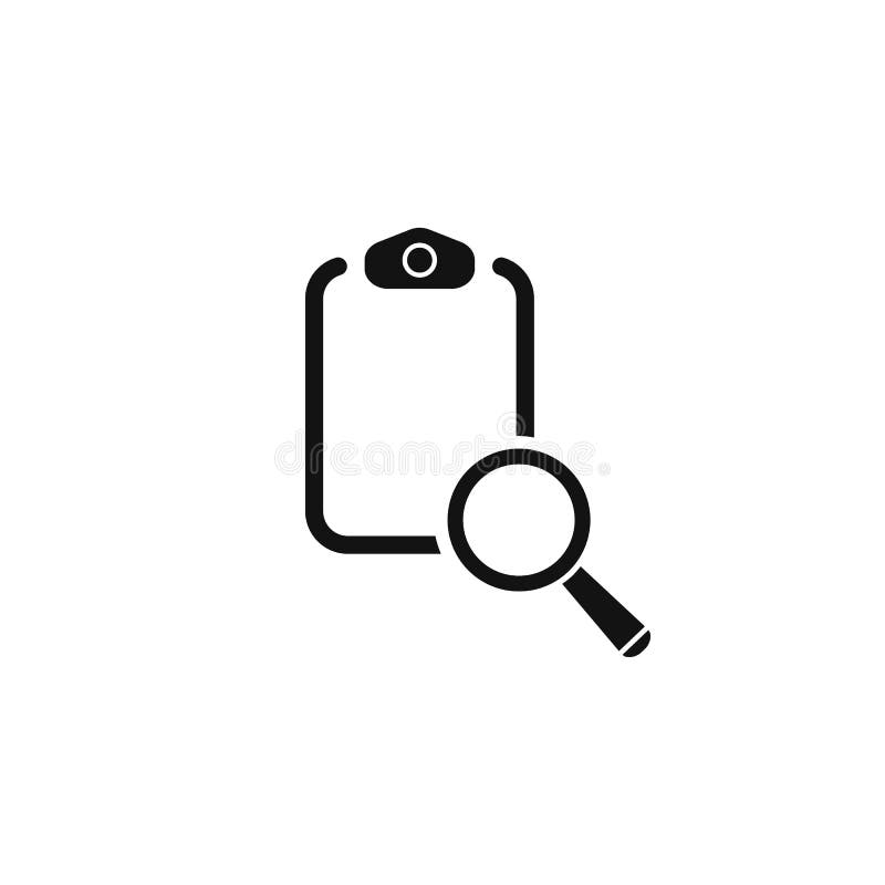 Magnifier Assessment Checklist Icon. Stock Illustration - Illustration ... Magnifier Assessment Checklist Icon. Stock Illustration - Illustration ...