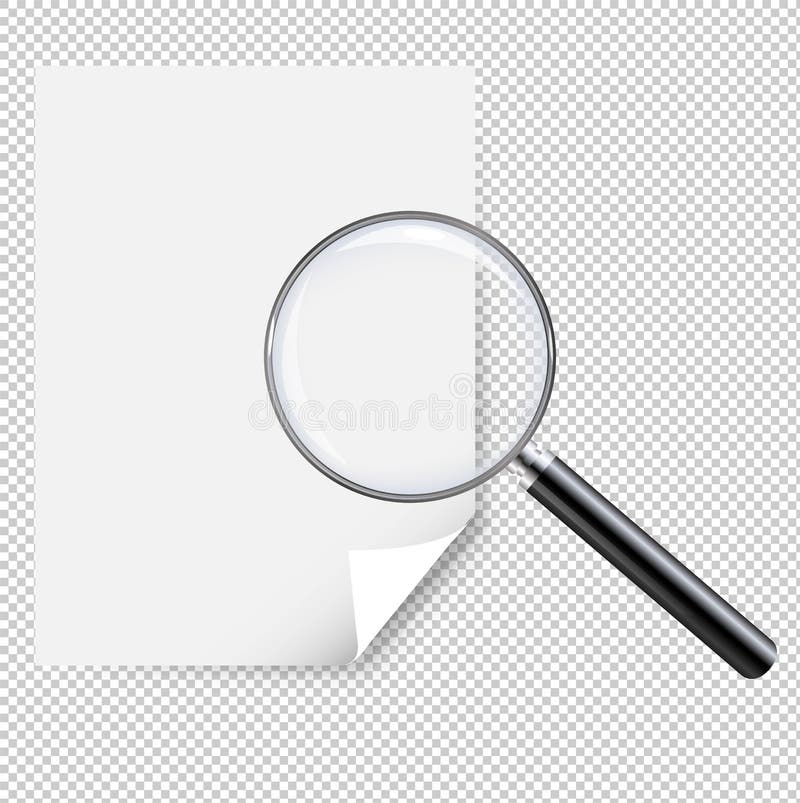 Magnifier Isolated with White Background Stock Vector - Illustration of ...