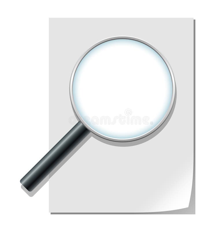 Document Paper Sheet Magnifying Glass Stock Illustrations – 1,073 ...