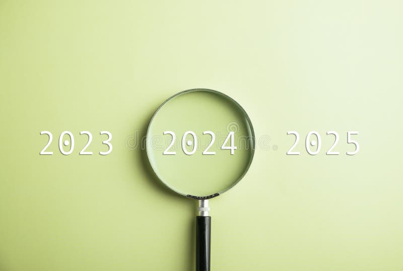 A Magnifier Focuses on the 2024 Icon Stock Photo - Image of calendar ...