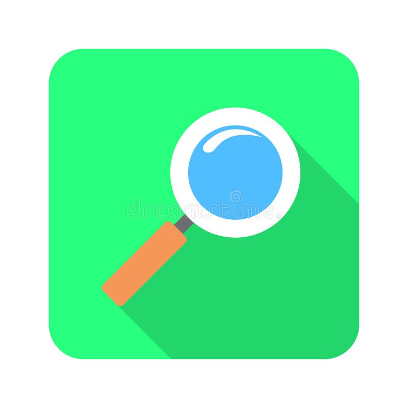 Magnifier button stock vector. Illustration of explore - 129703019