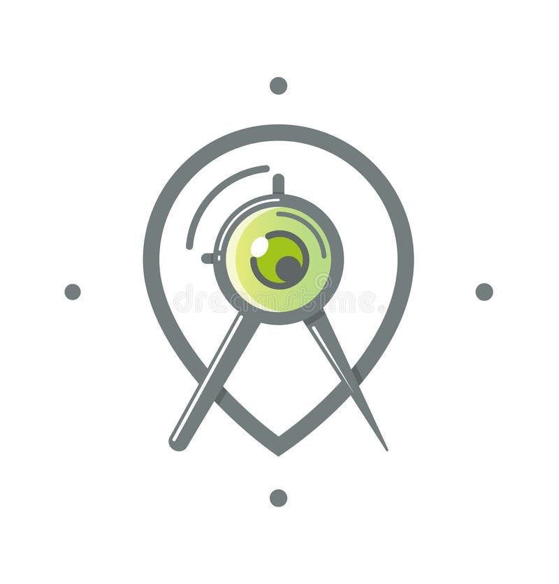 Magnifier, Compass, Watch, Compass. Vector Illustration Stock Vector ...