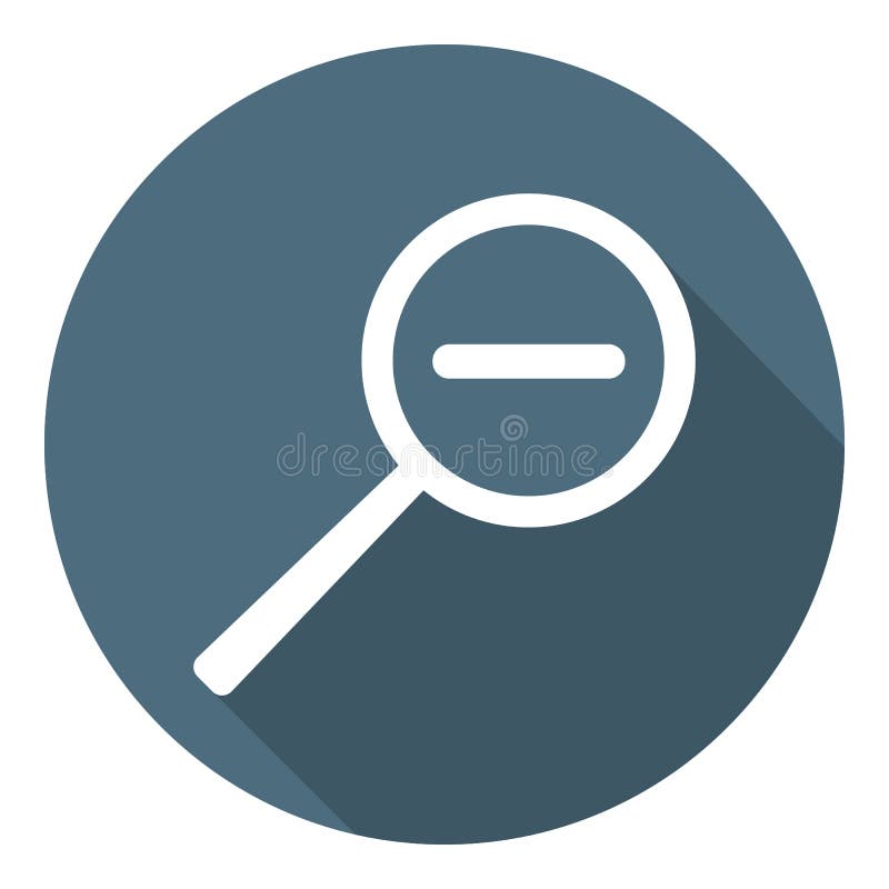 Magnifier Decrease Zoom Icon. Flat Style Stock Vector - Illustration of magnifier, icon: 154904588