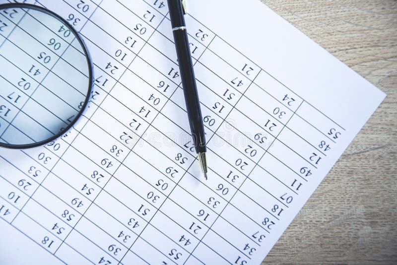 Magnifier with Document on the Desk Stock Image - Image of reading ...