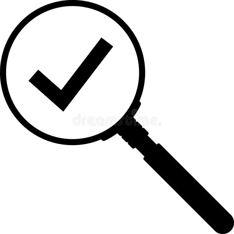 Magnifier Enlarging the Correct or Check Mark Icon. Business Industrial ...