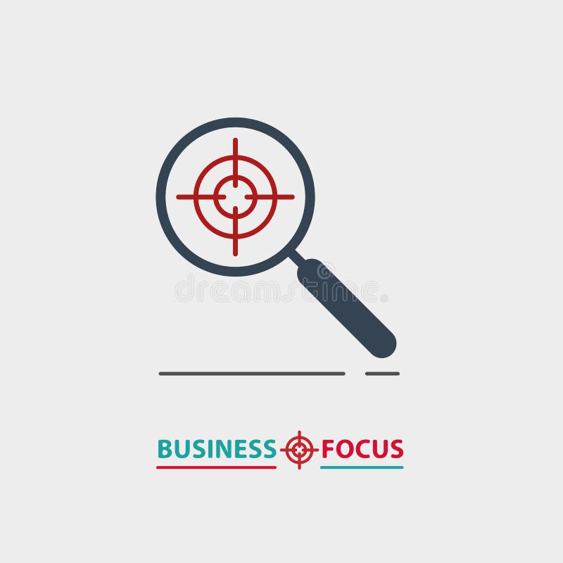 Magnifier with focus point stock vector. Illustration of magnify ...