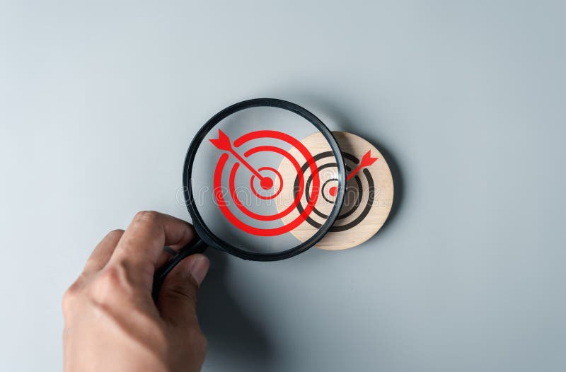 Magnifier Focus To Target Solution Icon To Changing Goals and Solving ...