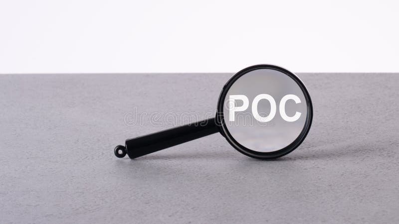 Magnifier Focuses on the Word POC. Finding, Detecting or Focusing on a ...