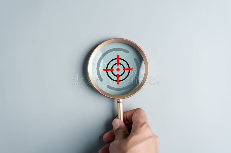 Magnifier Glass Focus To Aiming Target Icon for Planning Development ...