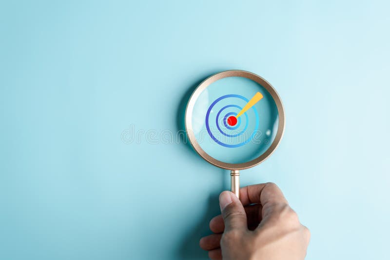 Magnifier Glass Focus To Aiming Target Objective Icon for Planning ...