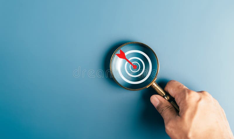 Magnifier Glass Focus To Target Icon Which for Planning Development ...