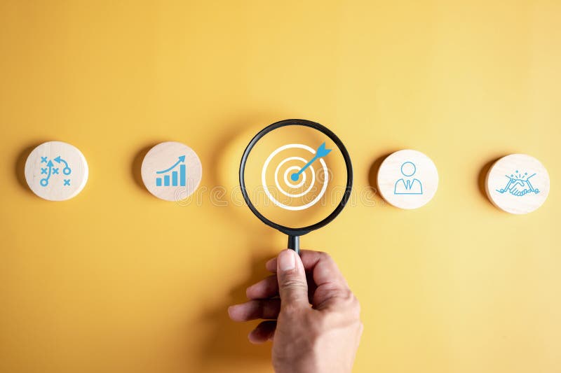 Magnifier Glass Focus To Target Icon Which for Planning Development ...