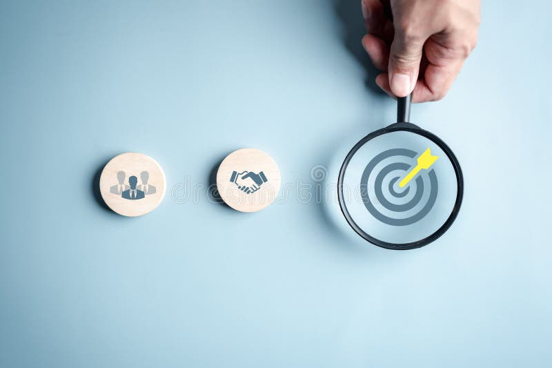 Magnifier Glass Focus To Target Icon Which for Planning Development ...