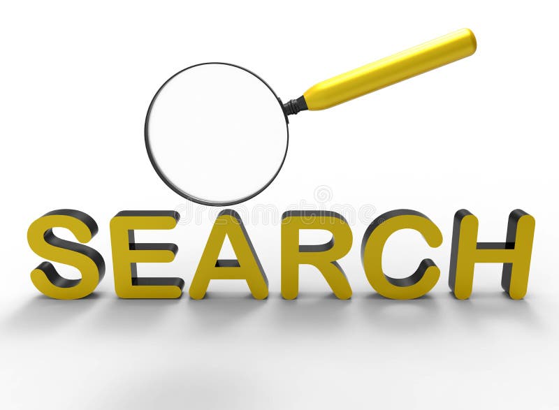 Magnifier Glass Search Concept Stock Illustration - Illustration of ...