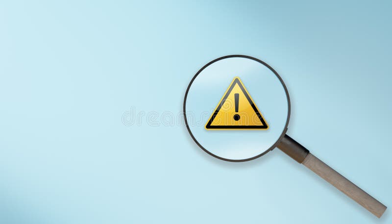 Yellow Triangle Magnifying Glass Icon Stock Photos - Free & Royalty ...