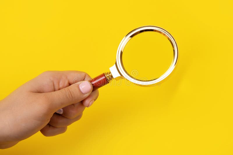 Magnifier in hand stock photo. Image of instrument, macro - 8045026