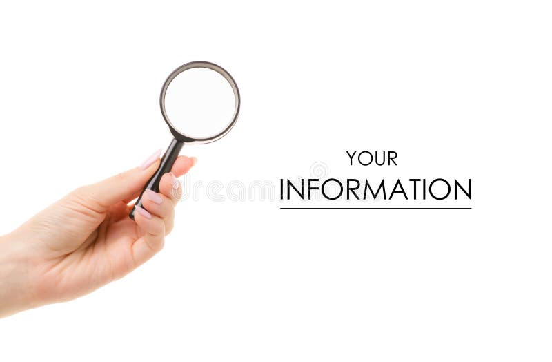 Magnifier in hand pattern stock image. Image of magnifying - 112434469