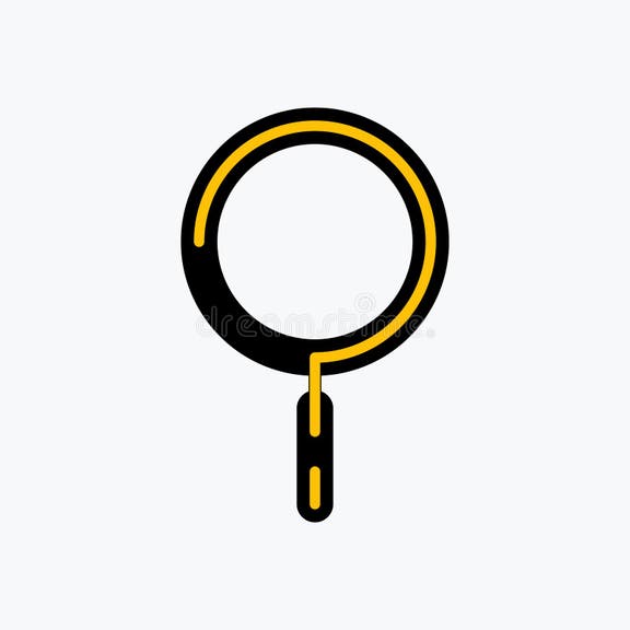 A Magnifier with Hidden Question Mark in it. Isolated Vector ...