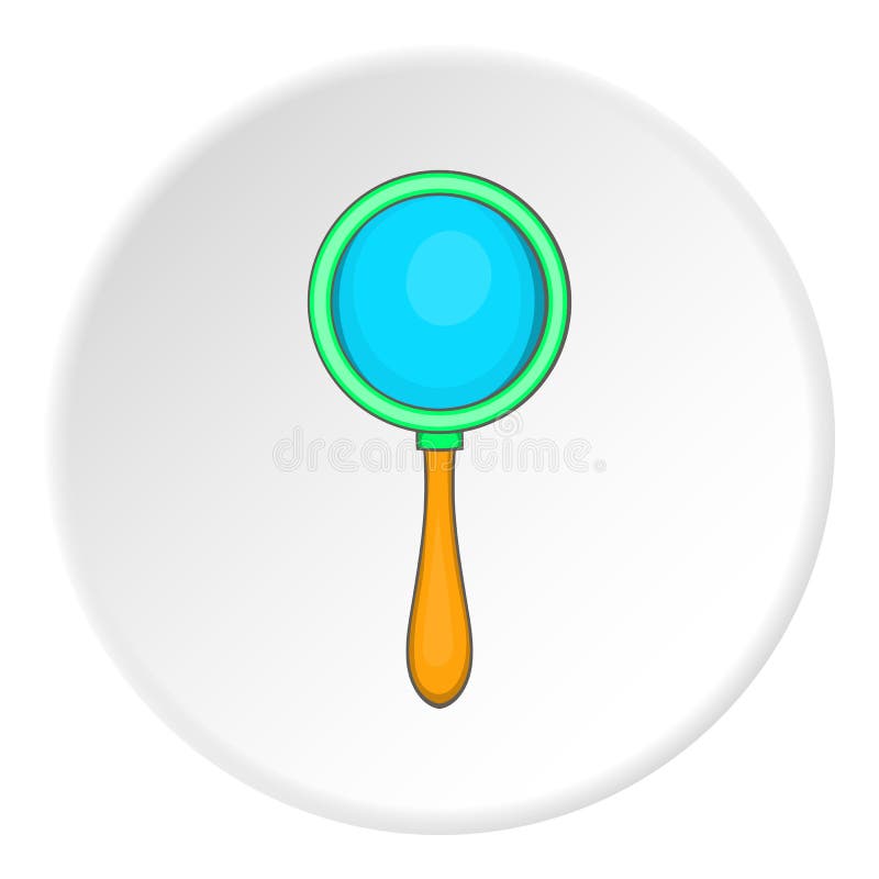 Magnifier Icon, Cartoon Style Stock Vector - Illustration of material ...