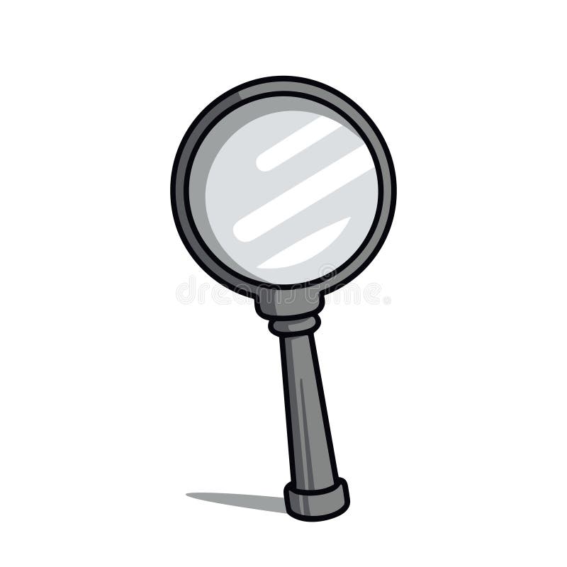 Magnifier Icon in Flat Style. Magnifying Glass Icon Stock Vector - Illustration of magnifying ...