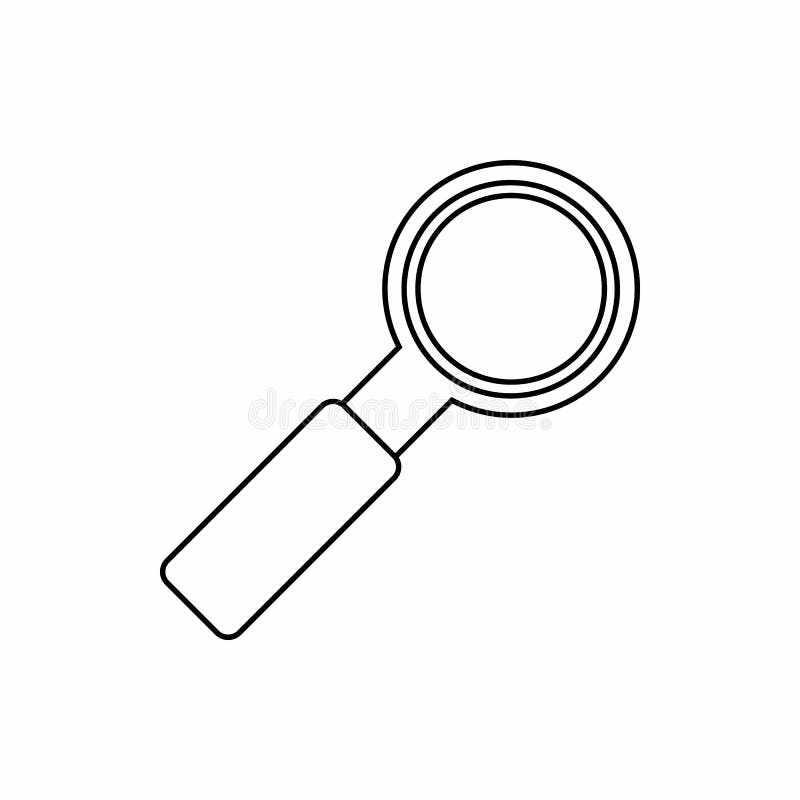 Magnifier Icon, Outline Style Stock Illustration - Illustration of ... Magnifier Icon, Outline Style Stock Illustration - Illustration of ...