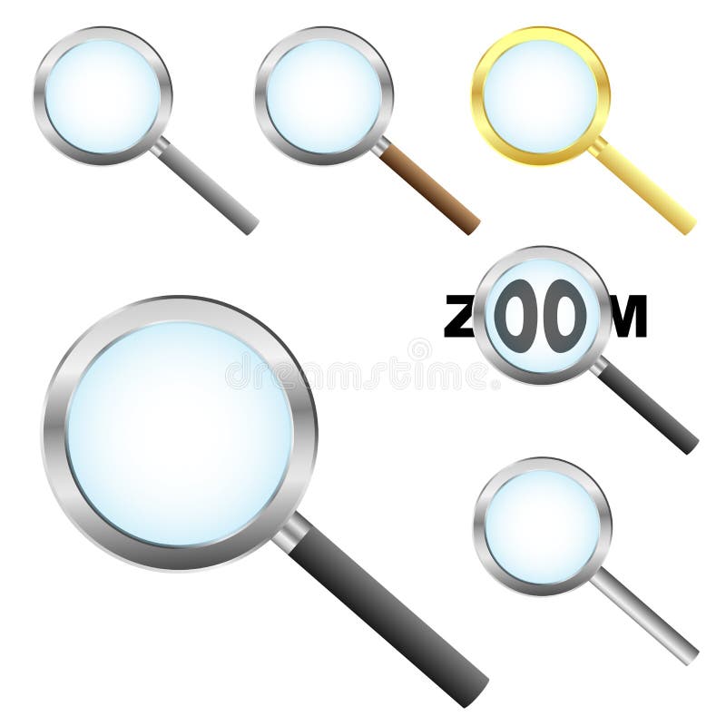 Magnifier icons stock vector. Illustration of tool, silver - 21759978