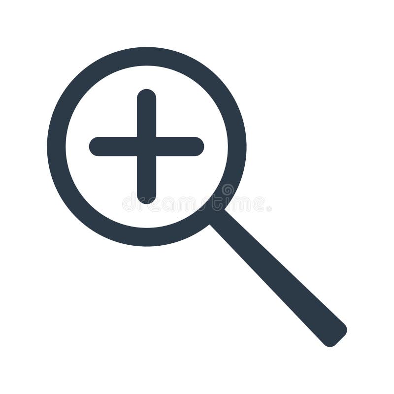 Magnifier Increase Zoom Icon in Flat Style. Vector Illustration ...