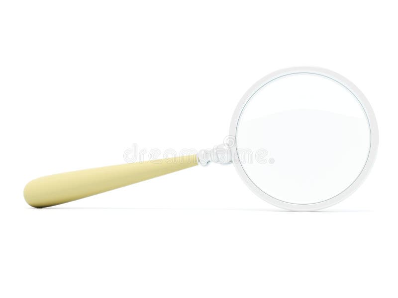 Magnifier Isolated on White Stock Illustration - Illustration of icon ...