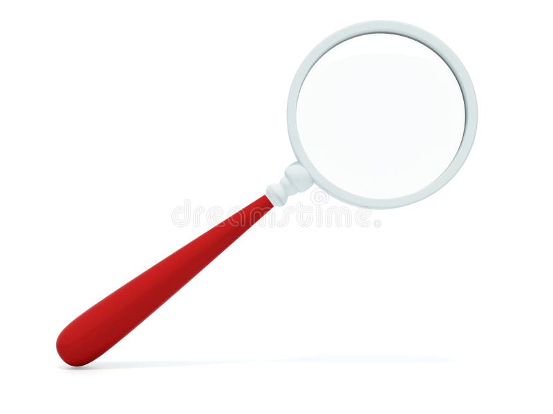 Magnifier Isolated on White Stock Illustration - Illustration of icon ...