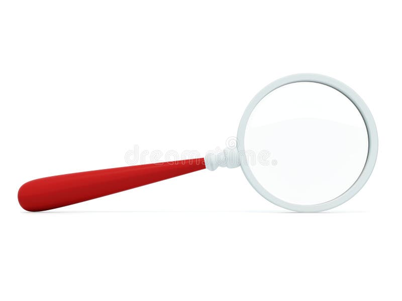 Magnifier Isolated on White Stock Illustration - Illustration of icon ...