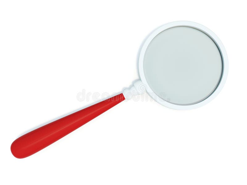 Magnifier Isolated on White Stock Illustration - Illustration of icon ...