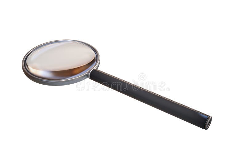 Magnifier Isolated on White Background Stock Illustration ...