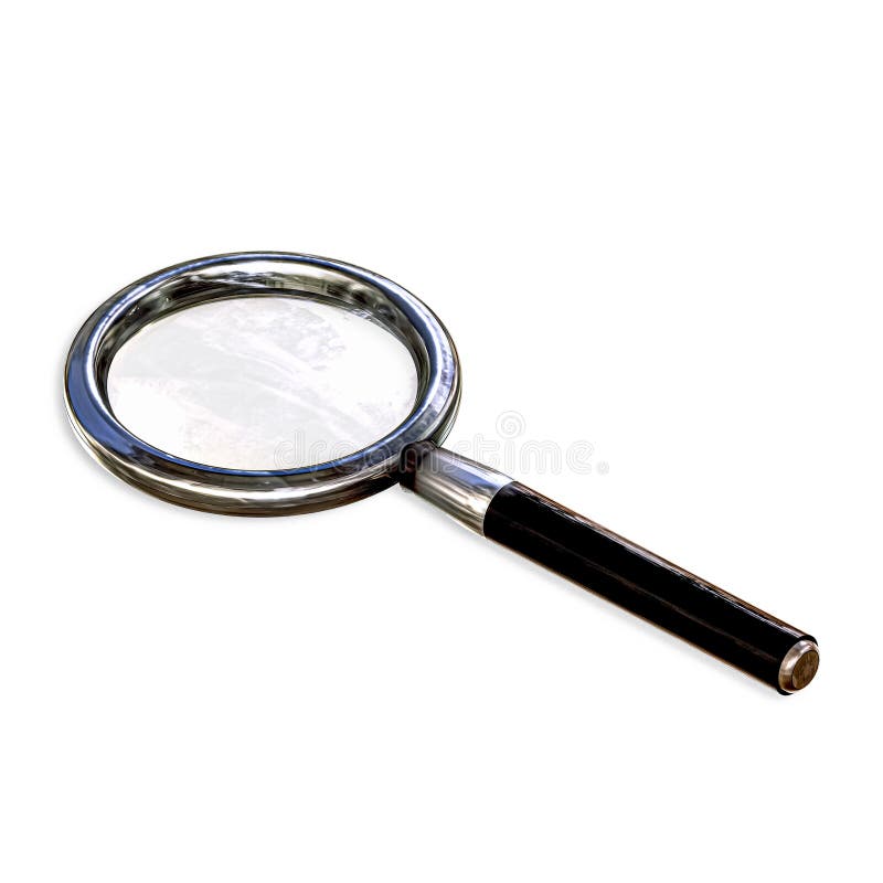 Magnifier Isolated on White Background Stock Illustration ...