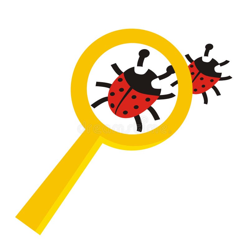 Magnifying Glass Ladybug Stock Illustrations – 151 Magnifying Glass ...
