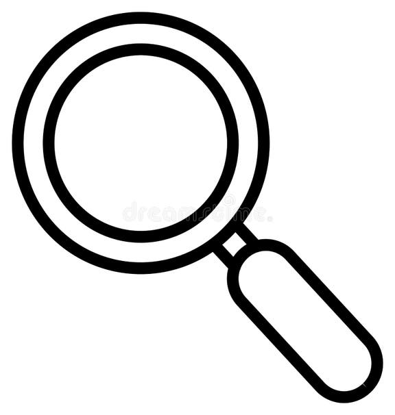 Magnifier Line Isolated Vector Icon that Can Be Easily Modified or Edit ...