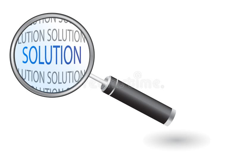 Magnifier - Looking for Solution Stock Vector - Illustration of looking ...