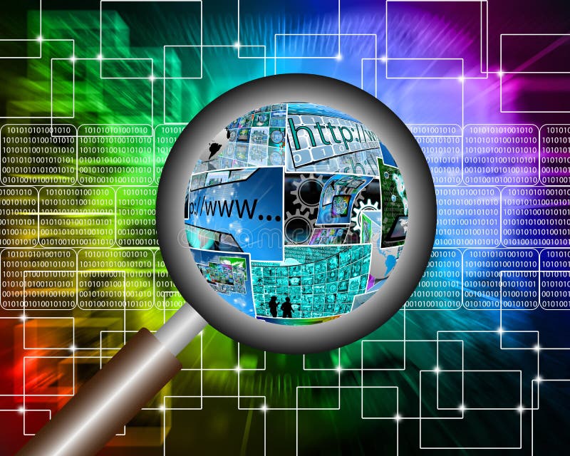 Magnifier stock illustration. Illustration of search - 48609874