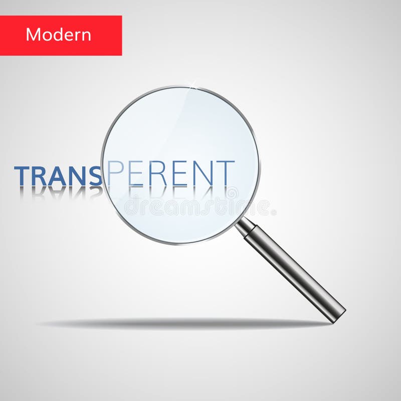 Magnifier Realistic Transparent Vector. Magnifying Stock Vector ...