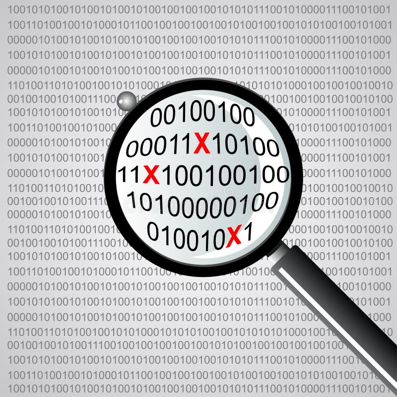 Magnifier scanner stock vector. Illustration of internet - 61211174