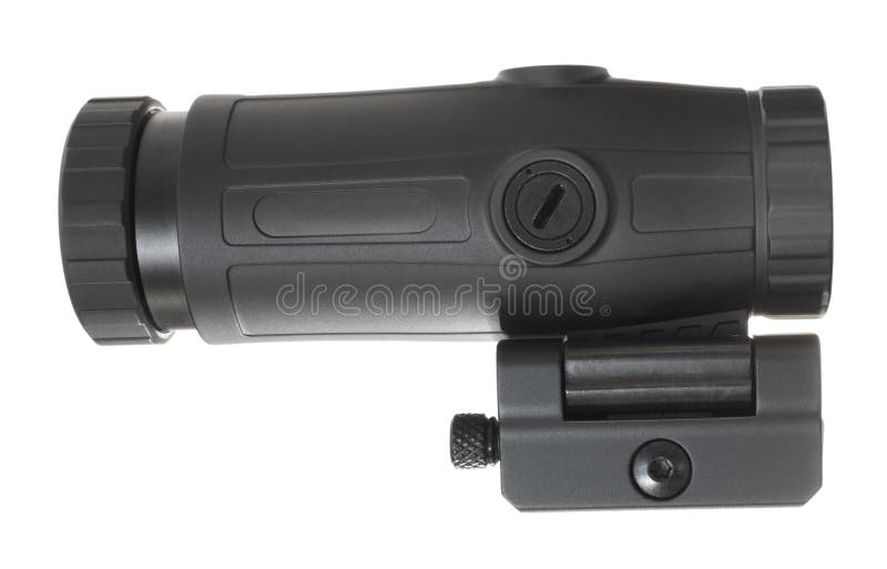 Magnifier for a gun optic stock photo. Image of magnifier - 255842818
