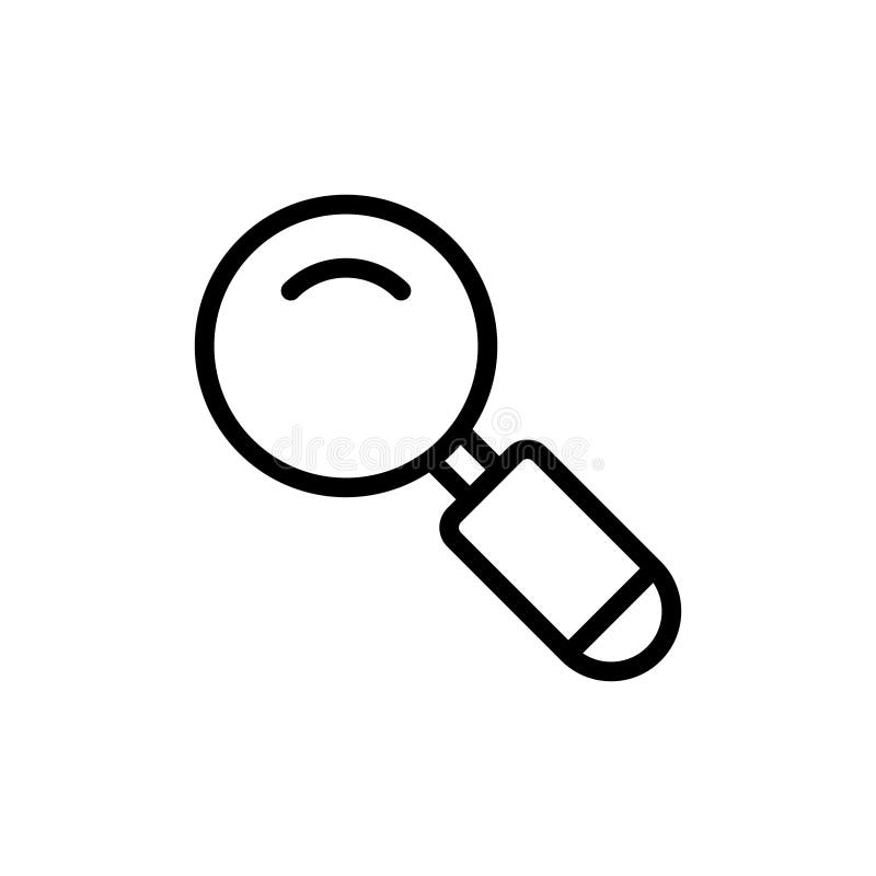 MAGNIFIER vlak pictogram vector illustratie. Illustration of vergroting ...