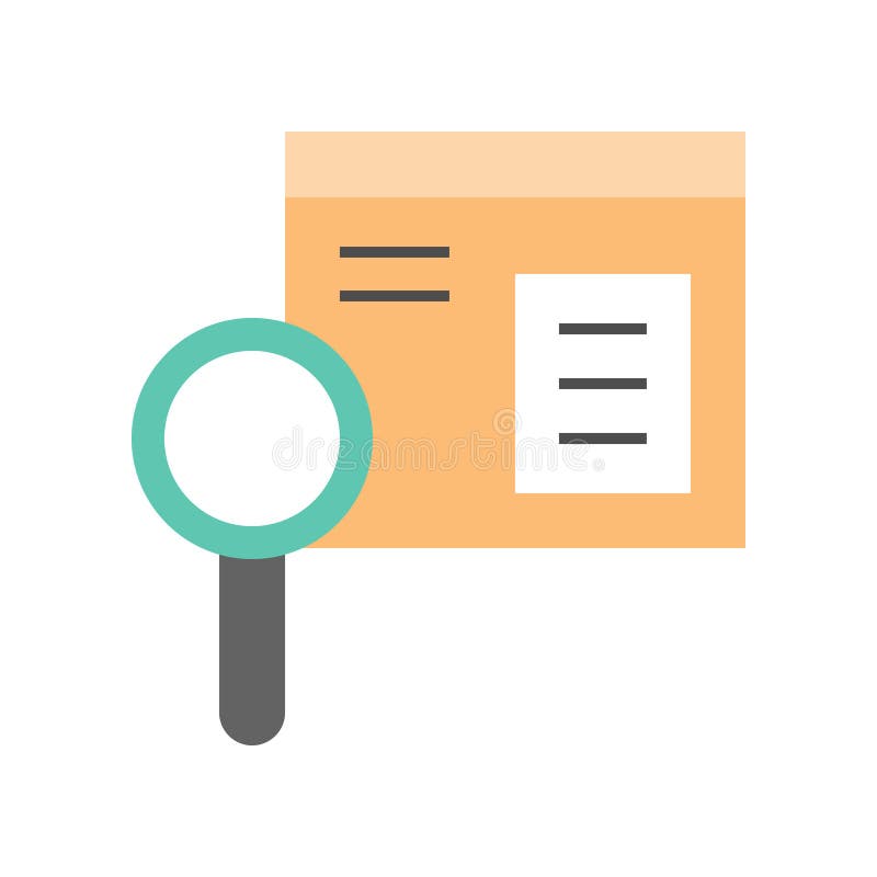 Magnify Glass and Parcel Box, Delivery and Logistic Concept Stock ...