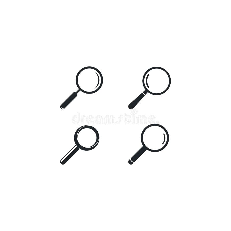 Magnify Glass Vector Icon Illustration Stock Vector - Illustration of ...