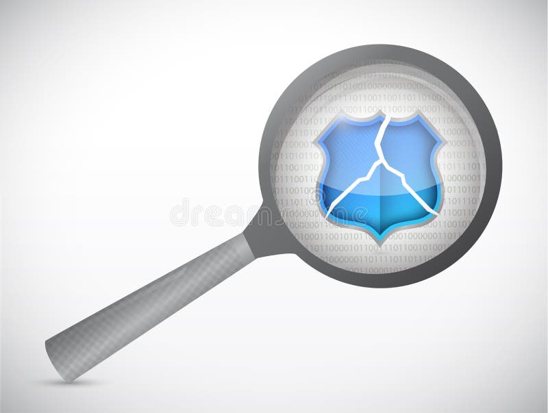Broken Shield Illustration Design Stock Illustration - Illustration of ...