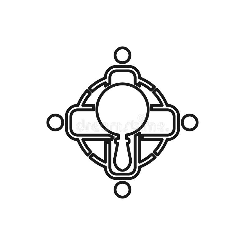 Magnify people stock illustration. Illustration of diversity - 360029