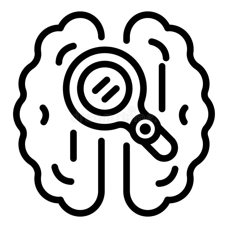Magnifying Glass Brain Icon Stock Illustrations – 1,395 Magnifying ...